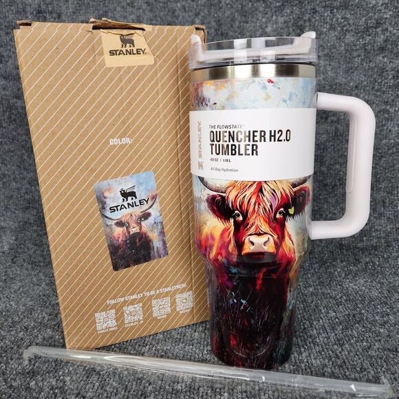 Stanley | Dining | Stanley Highland Cow Tumbler 4 Oz H20 Quencher Cup ...